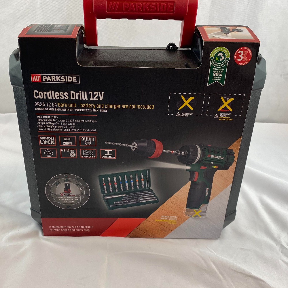 Pre-owned Parkside Cordless Drill 12V PBSA 12 E4 Bare Unit - Own4Less